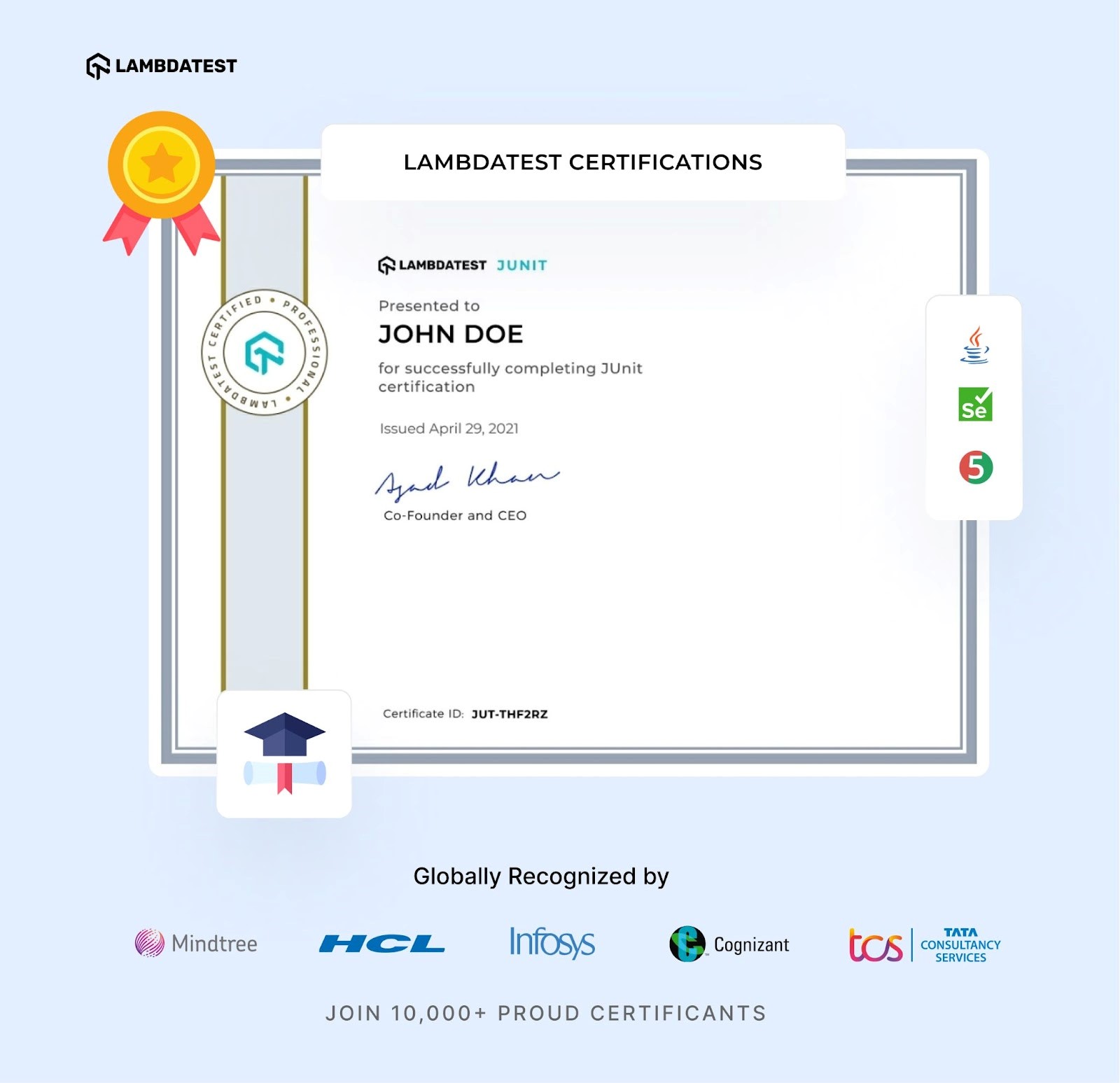 LambdaTest Certifications | JUnit